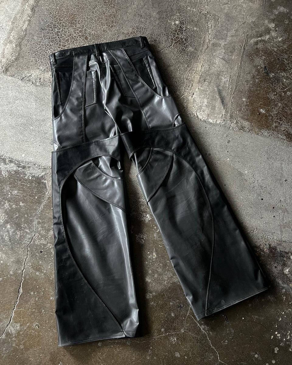 BRUTALISM INTERVENE GRADIENT LEATHER PANTS GREY – SXVSU